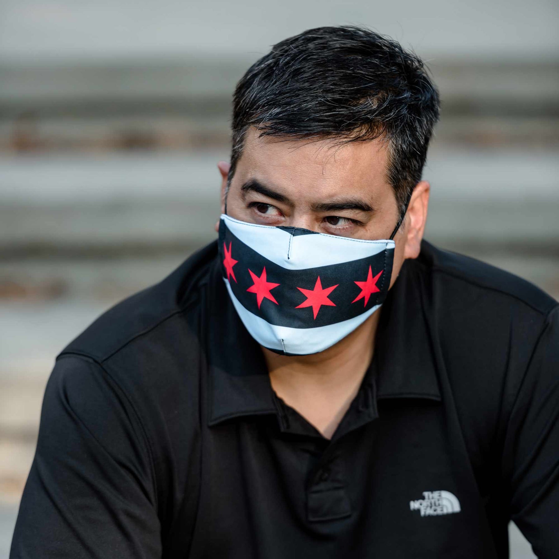Face Mask with pocket - Chicago Black mask – My E Three