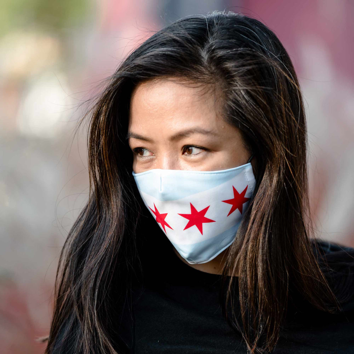 Face Mask with filter pocket - Chicago White mask – My E Three