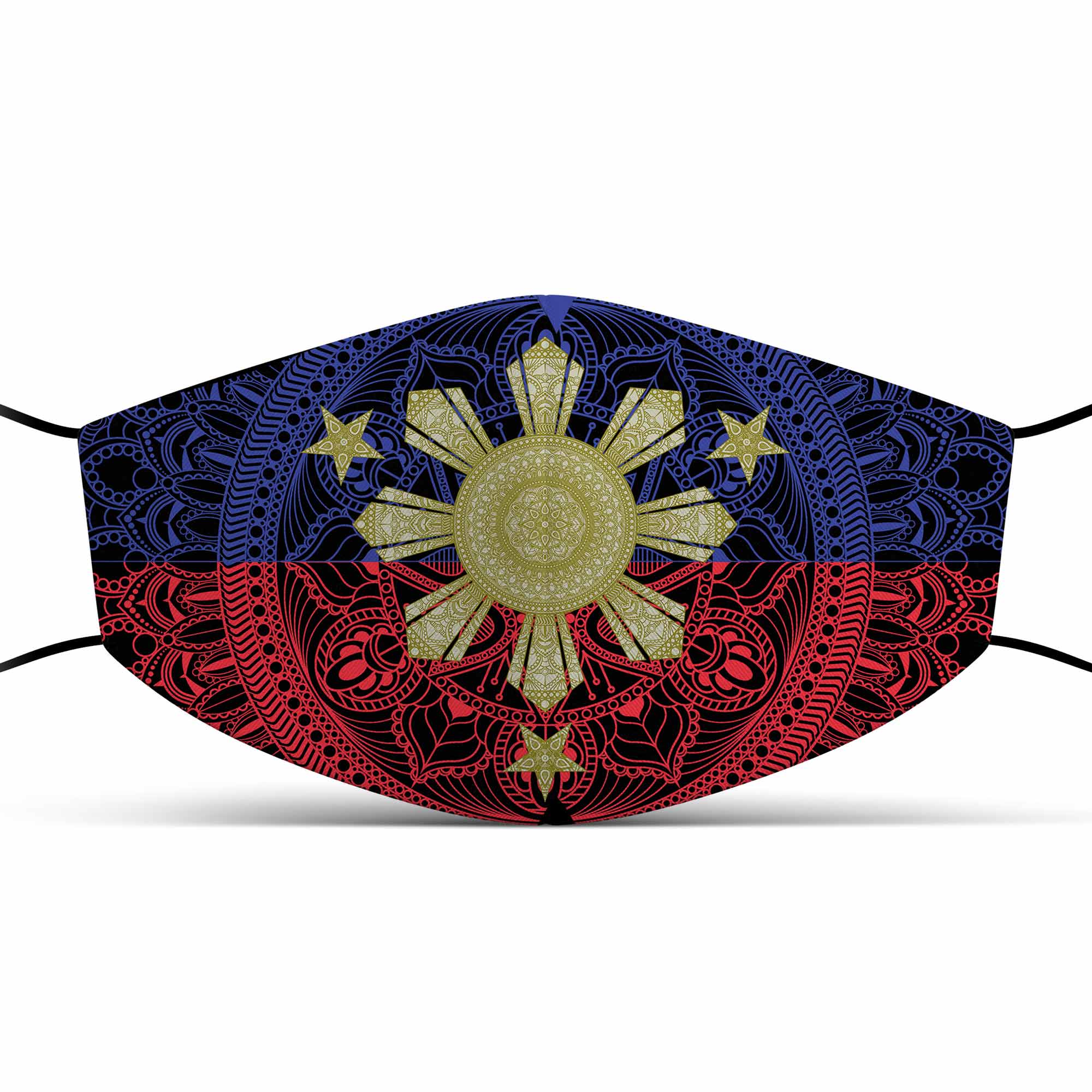 Philippines Flag Mandala Mask with filter pocket – My E Three